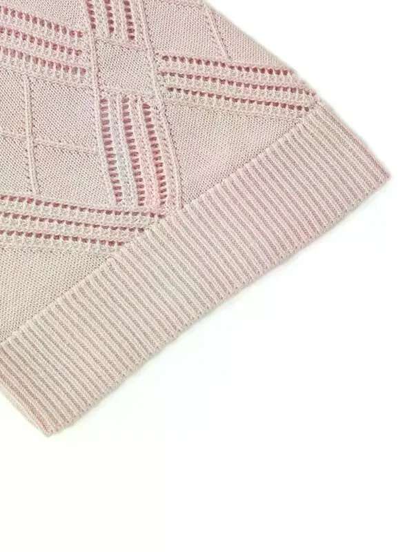 Shanghai Tang Silk Openwork Knit Top