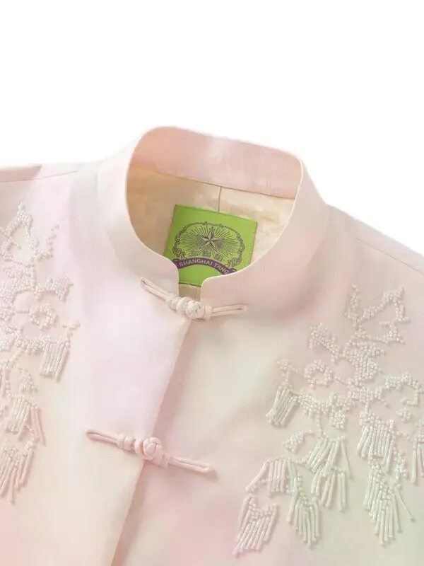 Shanghai Tang Beaded Twwill Frog-fastening Jacket