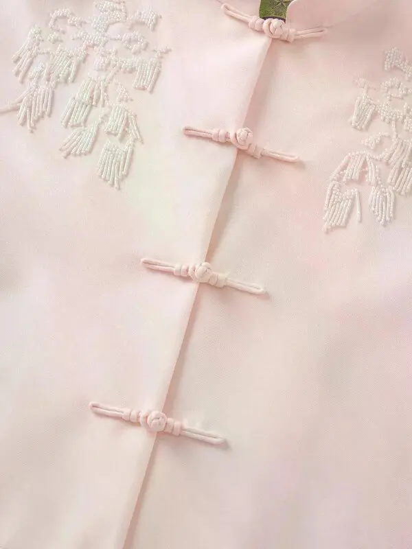 Shanghai Tang Beaded Twwill Frog-fastening Jacket