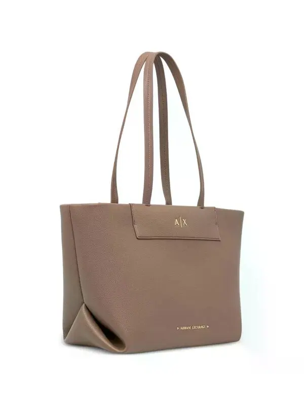 Armani Exchange Logo Plaque Tote Bag