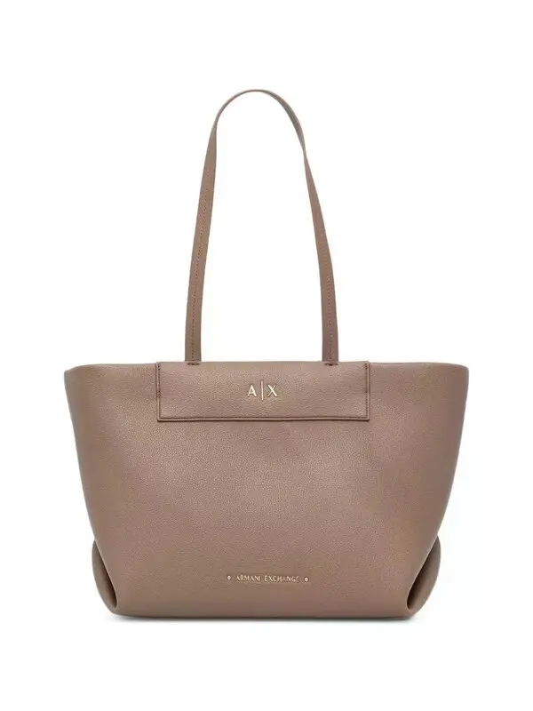 Armani Exchange Logo Plaque Tote Bag