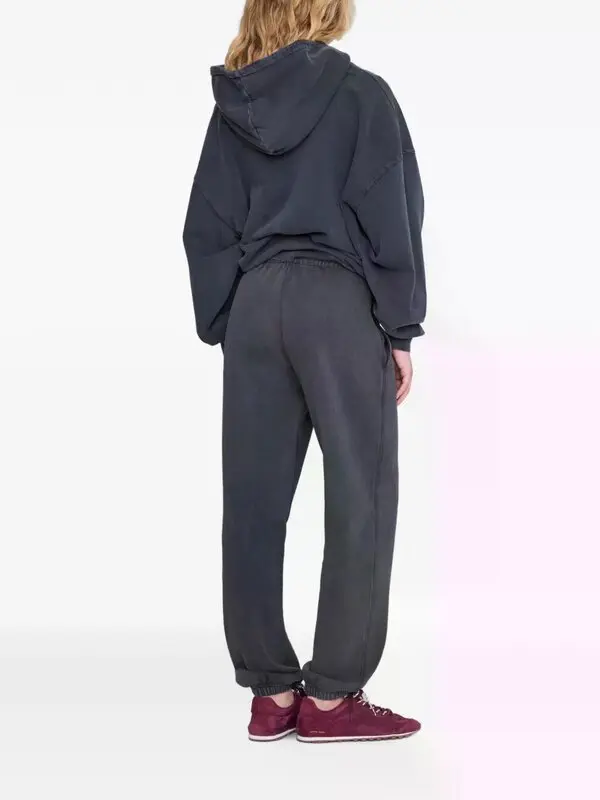 ANINE BING Karter Logo-embroidered Track Pants - Grey