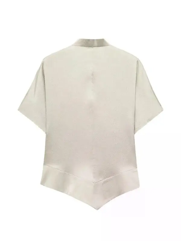 Shanghai Tang Drape Frog-button Asymmetric Top