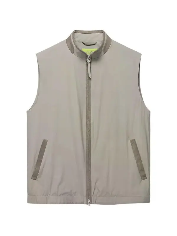 Shanghai Tang Mandarin High-neck Zip-up Vest