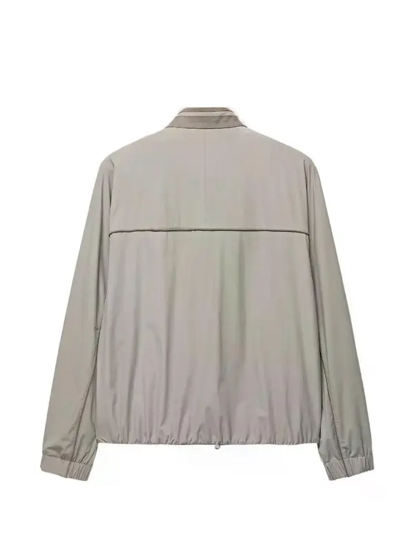 Shanghai Tang Mandarin Zip-up High-neck Jacket