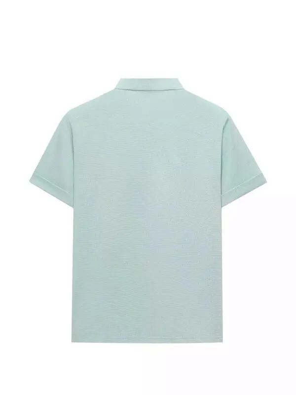 Shanghai Tang Shou Frog-button Piqué Polo Top