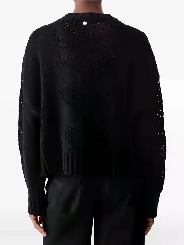 Liu Jo Open-knit Blazer With Rhinestone Embellishment