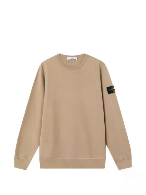 Stone Island 6100049 Brushed Organic Cotton Fleece Sweatshirt - Neutrals