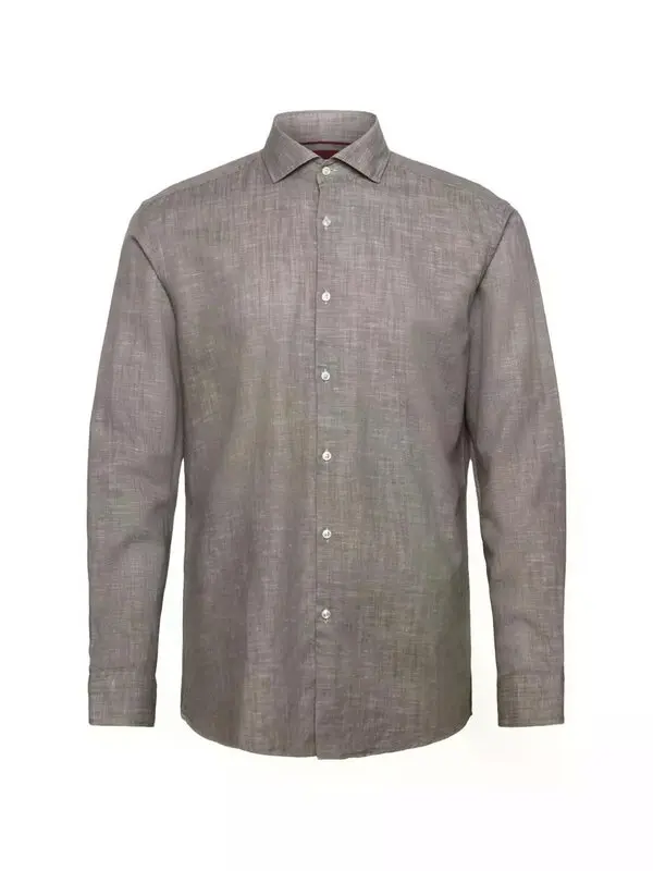 BOSS Slim-fit Shirt In Cotton And Linen