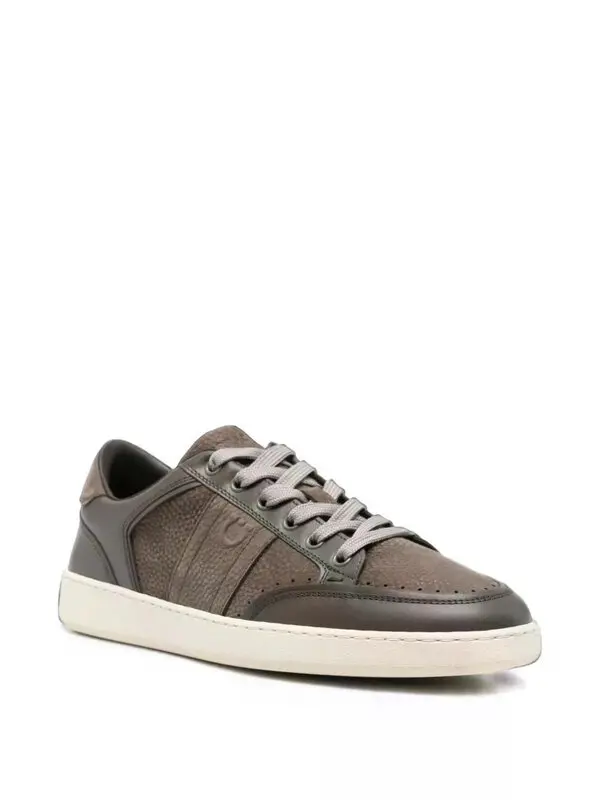 FERRAGAMO Panelled Leather Sneakers