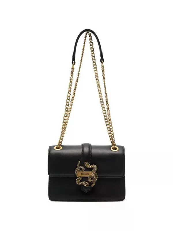 Just Cavalli Snake Plaque Mini Bag - Black