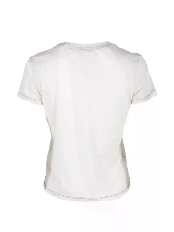 FRAME Contrast-stitch T-shirt