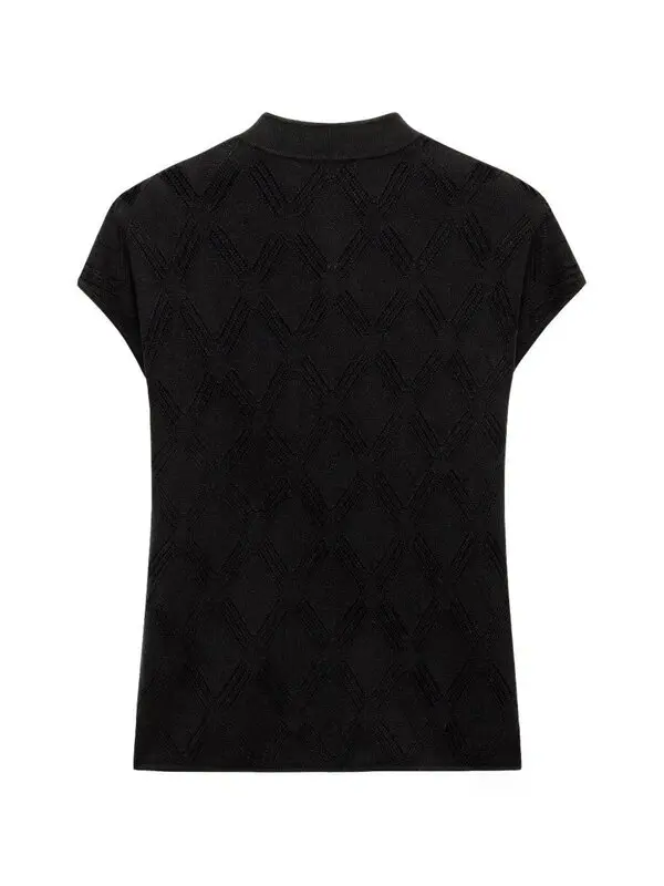 Shanghai Tang Openwork-knit Silk Top