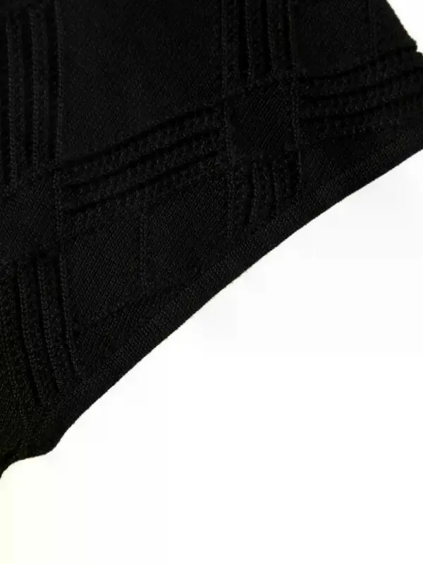 Shanghai Tang Openwork-knit Silk Top