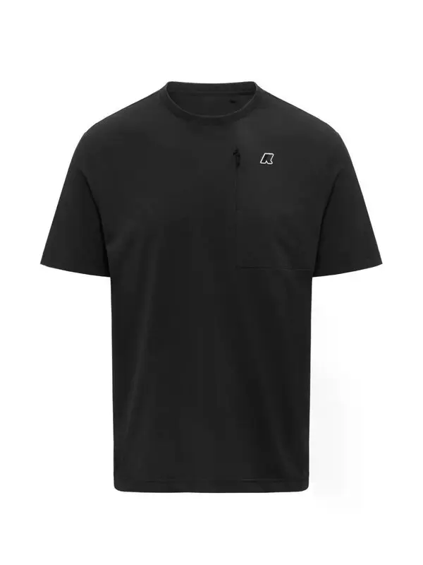 K-WAY Authion Zip-pocket T-shirt - Black