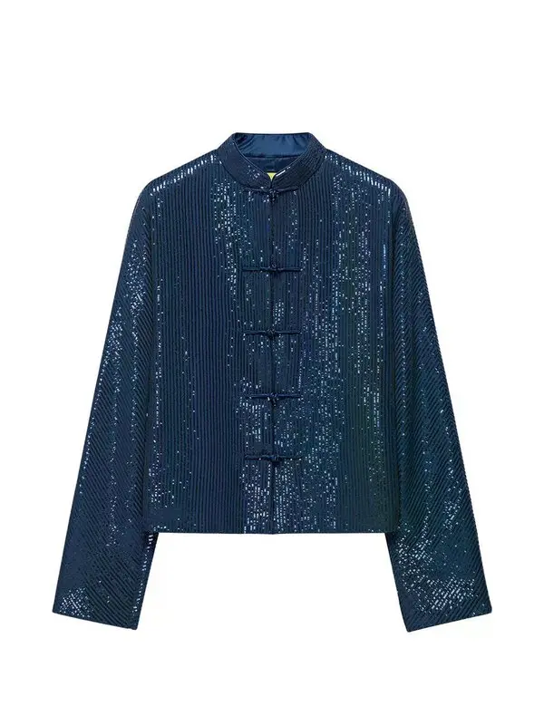 Shanghai Tang Sequin-embellished Cropped Jacket