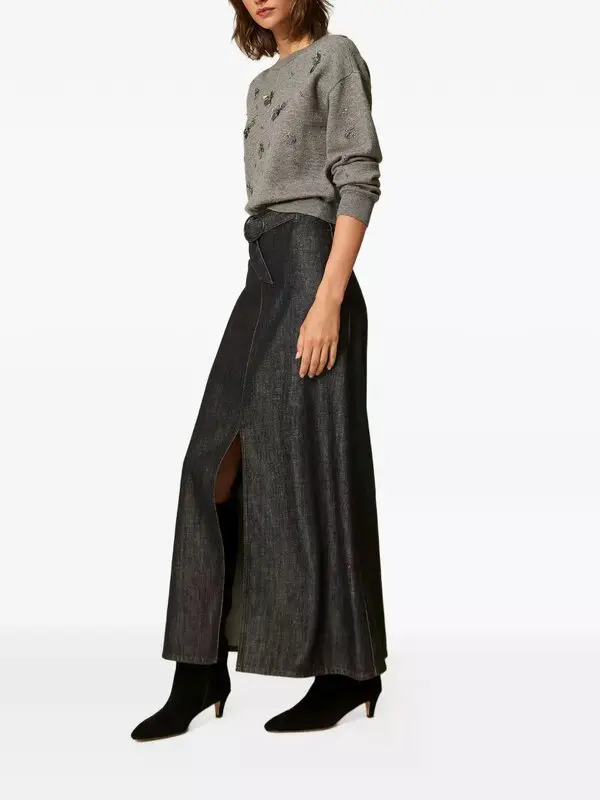 TWINSET Embroidered Crew Neck Sweater