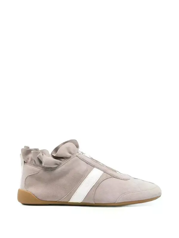 Chloé Kick Ruffled Sneakers - Grey