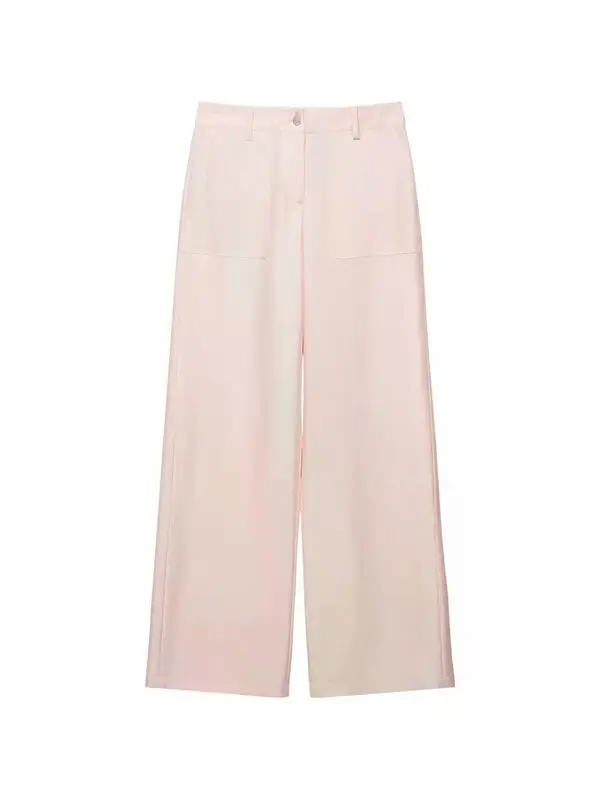 Shanghai Tang Flared Silk Trousers