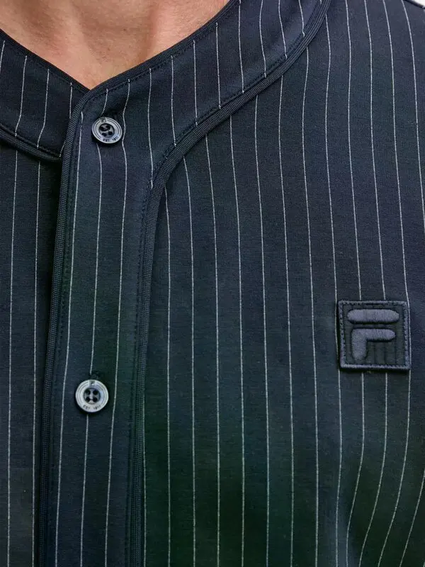 FILA Lucca Pinstripe-pattern Logo-patch Shirt