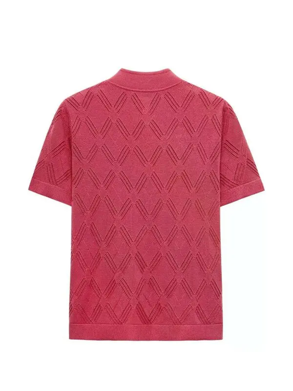 Shanghai Tang Silk Openwork Knit Top