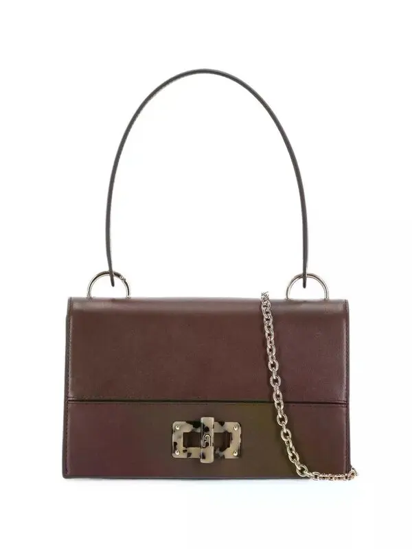 Furla Tortoiseshell-effect Logo-plaque Shoulder Bag - Brown