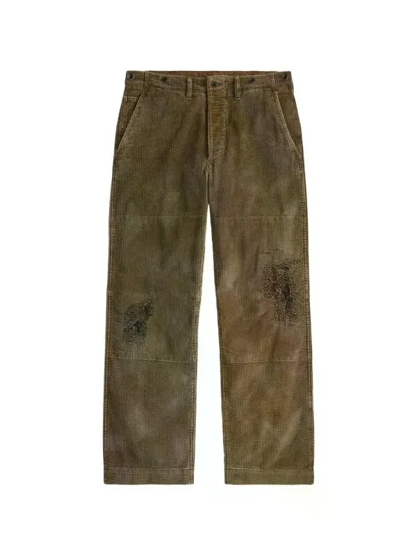 Ralph Lauren Distressed Corduroy Trousers - Green
