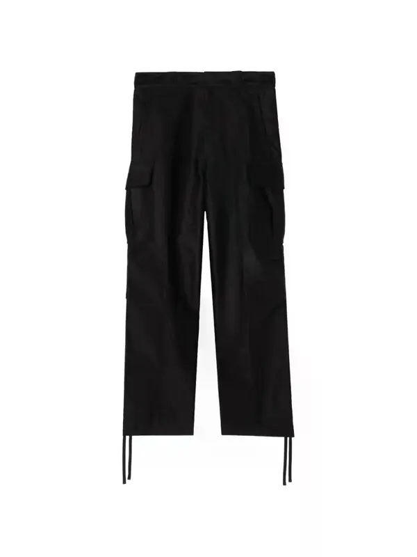 Burberry Cotton-sateen Cargo Trousers - Black