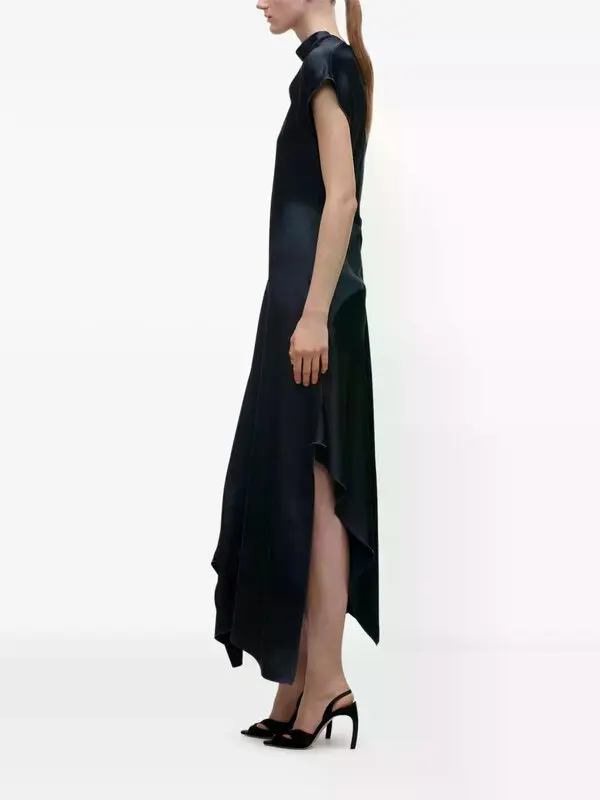 Victoria Beckham High-neck Draped Midi Dress