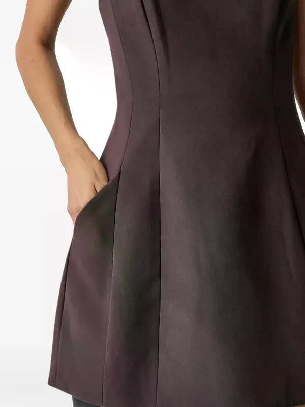Bardot Halterneck Pleated Mini Dress