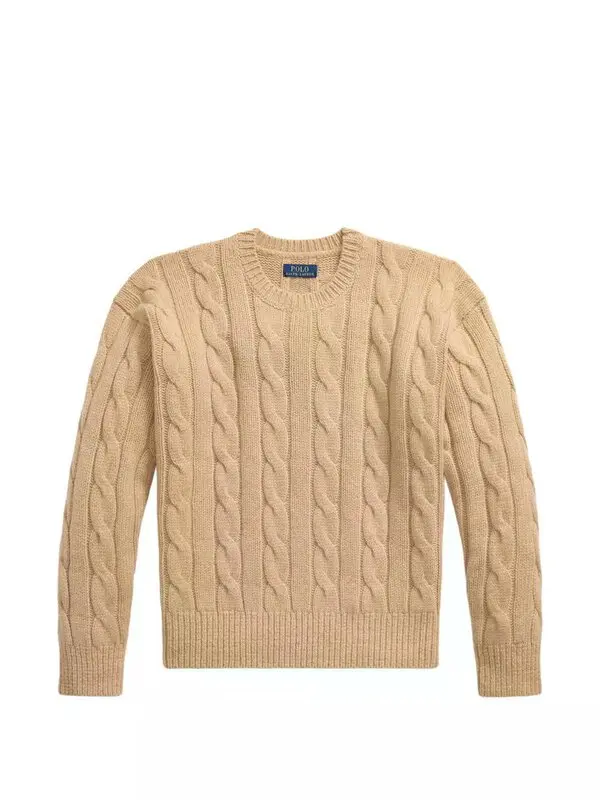 Polo Ralph Lauren Relaxed Fit Cable Wool-blend Jumper - Neutrals