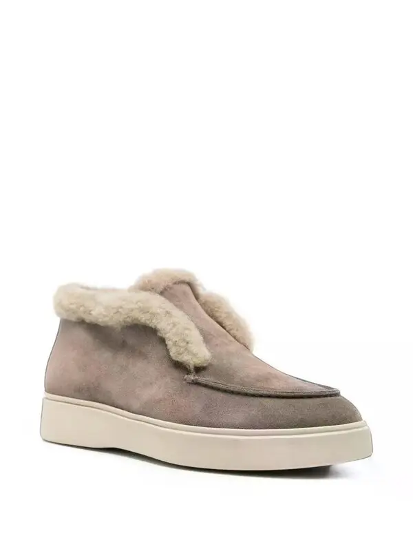 Officine Creative Frame 110 Shearling-trim Ankle Boots - Neutrals