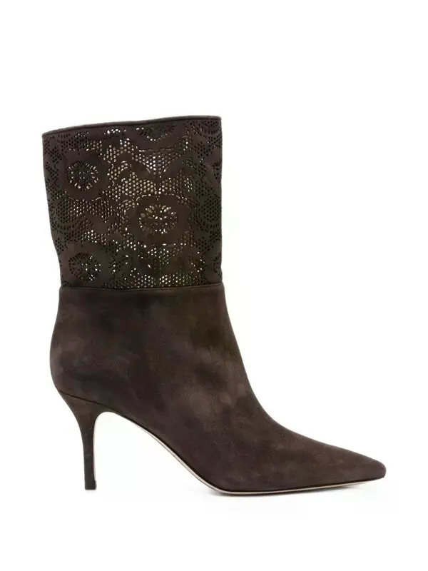 ARTEANA Thalia Laser-cut Ankle Boots - Brown
