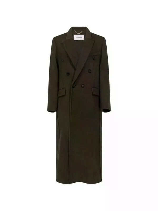 Victoria Beckham Catriona Double-breasted Wool Coat - Green