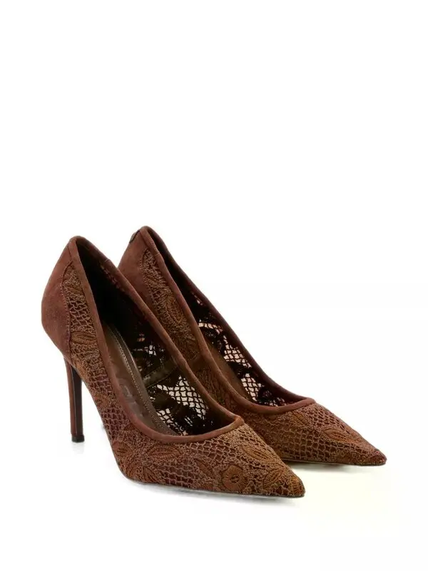 Sam Edelman Hazel Floral-embroidered Mesh Pumps