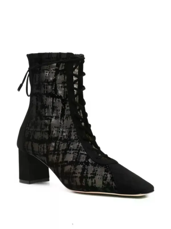 ARTEANA Vicenza Lace-up Heeled Boots - Black