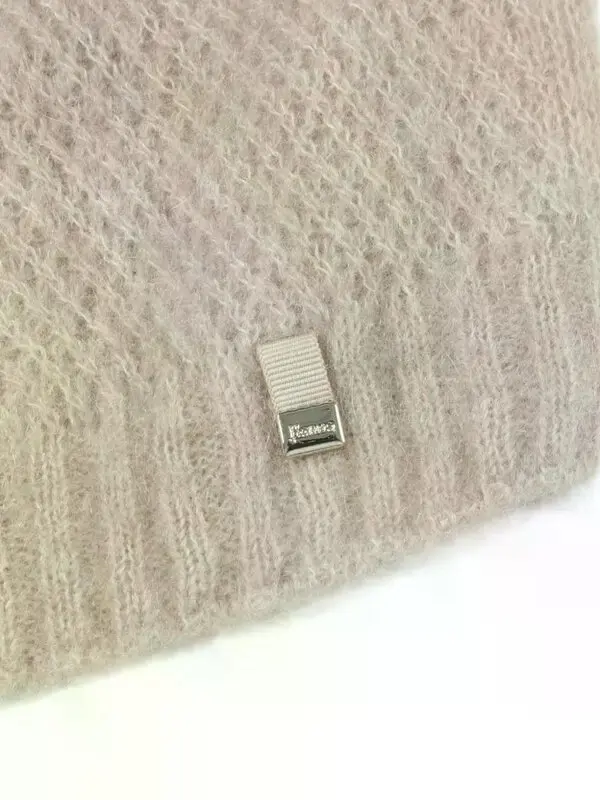 Herno Beige Knit Crew Neck Long Sleeve Sweater