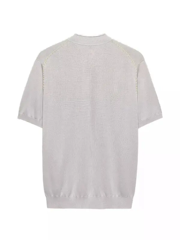 Shanghai Tang Mandarin Short-sleeve Silk T-shirt
