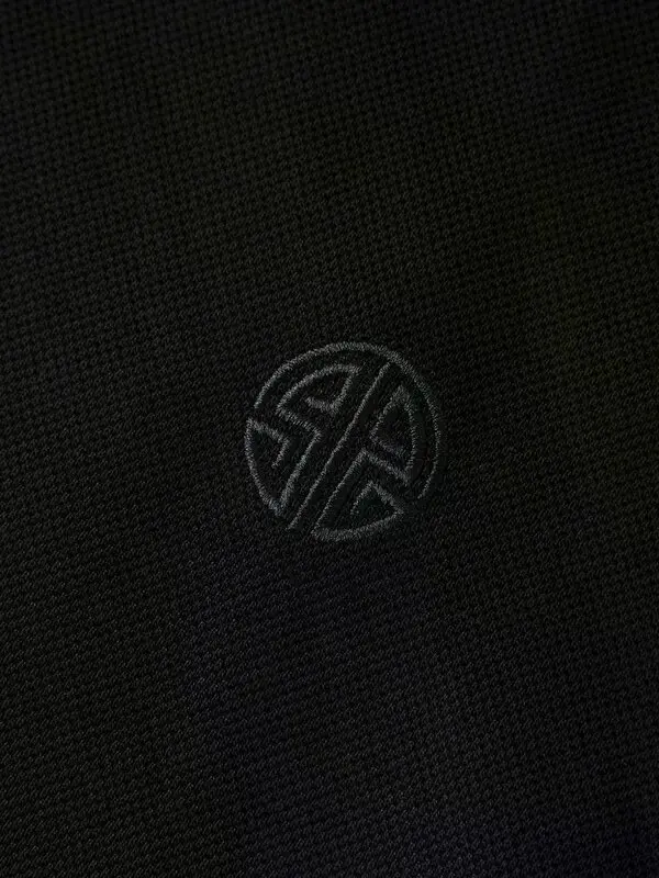 Shanghai Tang Frog-button Piqué Polo Shirt