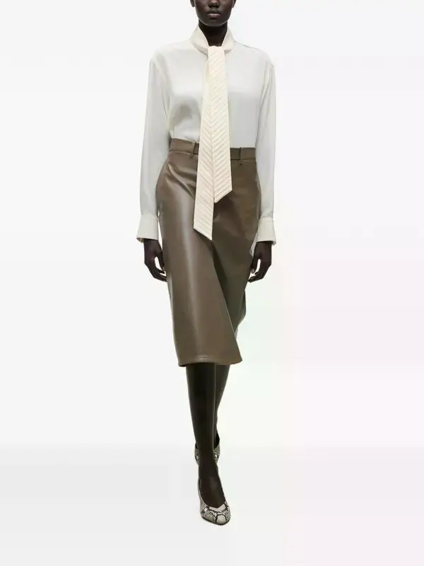 Victoria Beckham Pleated Scarf-detail Blouse