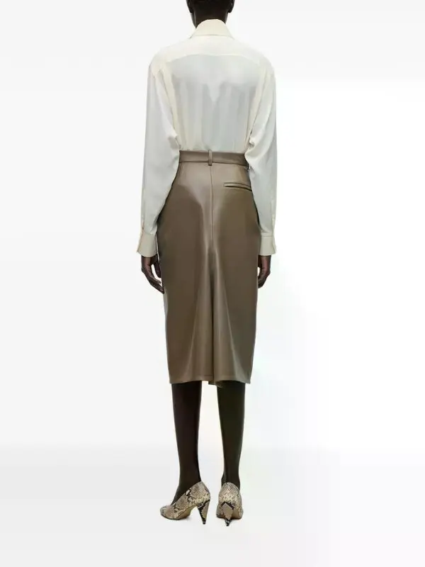 Victoria Beckham Pleated Scarf-detail Blouse