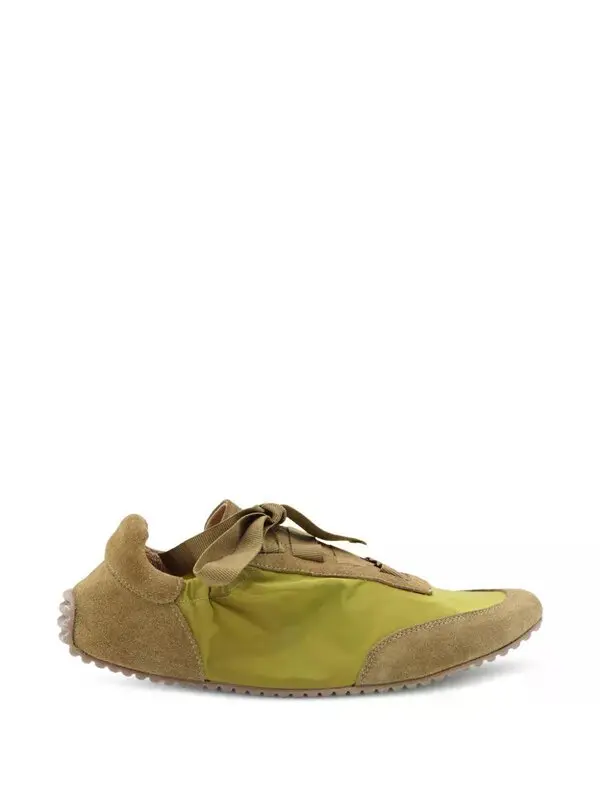 ODISSI Suede Panelled Sneakers - Green