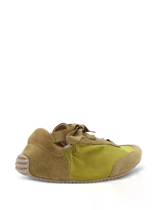 ODISSI Suede Panelled Sneakers - Green