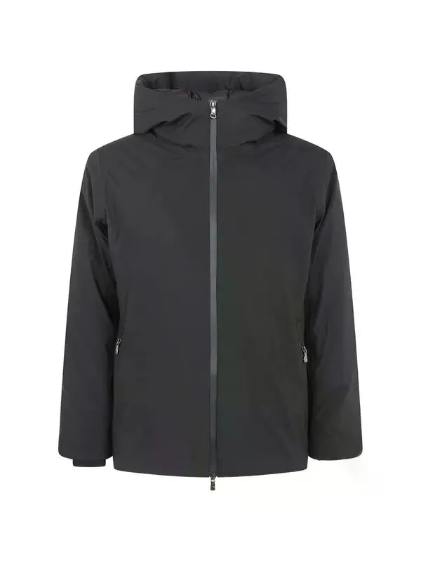 Rains Hooded Zip-up Jacket - Black