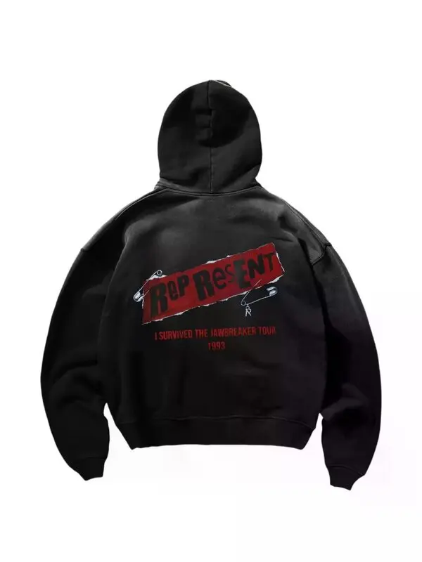 REPRESENT Graphic Print Drop-shoulder Hoodie
