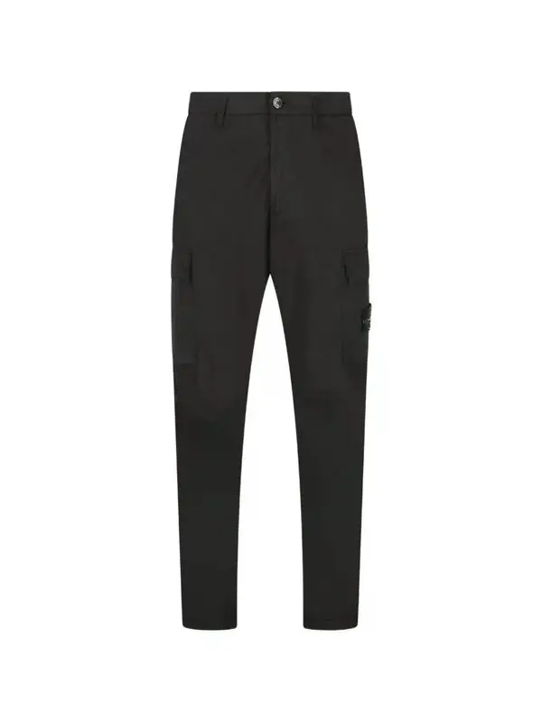 Stone Island Tapered Pocket Trousers - Black