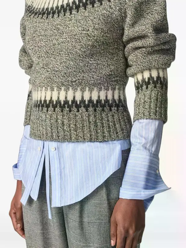 Monse Fair Isle Turtleneck Sweater