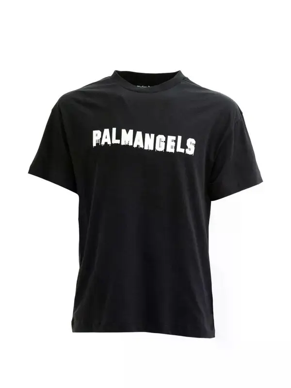 Palm Angels Logo-print Cotton T-shirt - Black