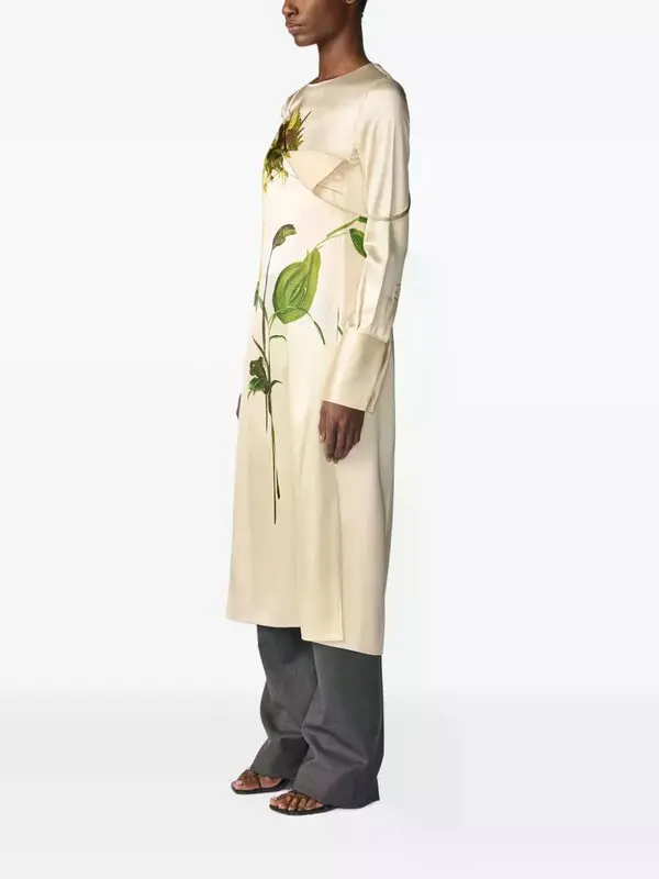 Monse Deconstructed Sunflower-print Midi Dress