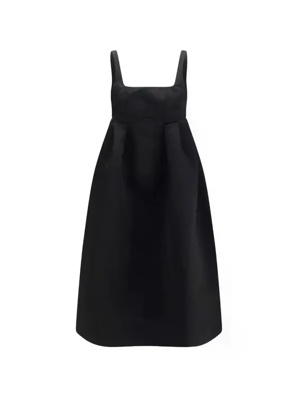 GANNI Square Neck Midi Dress